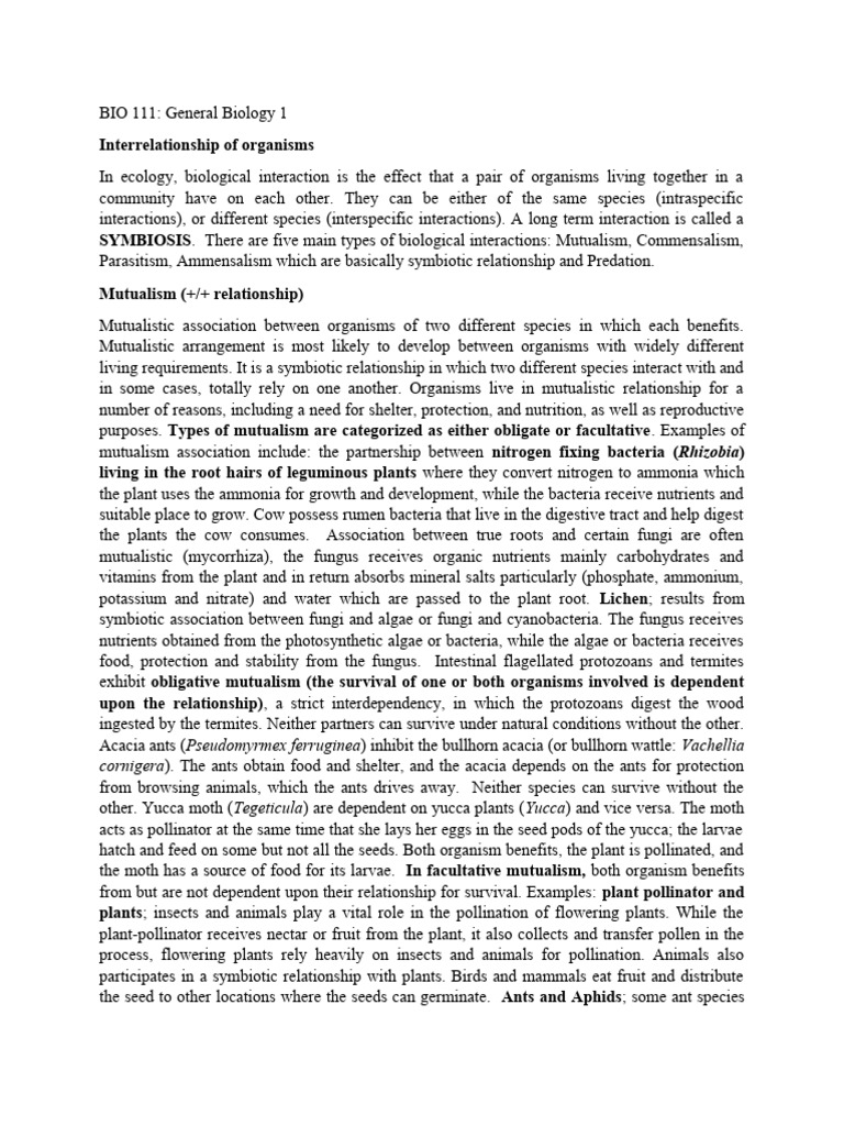 BIO 111 NOTES (Autosaved) - 082311 | PDF