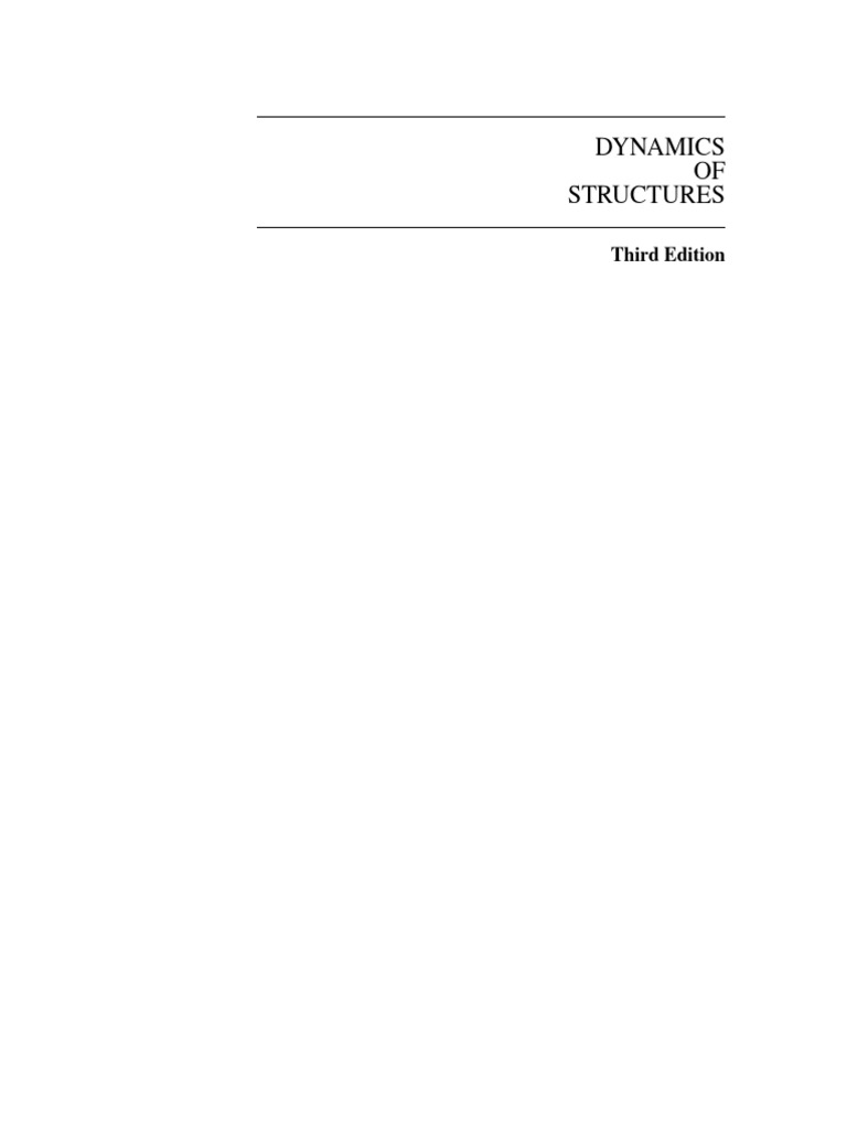 Dynamics of Structures Clough Amp Penzien PDF Free | PDF
