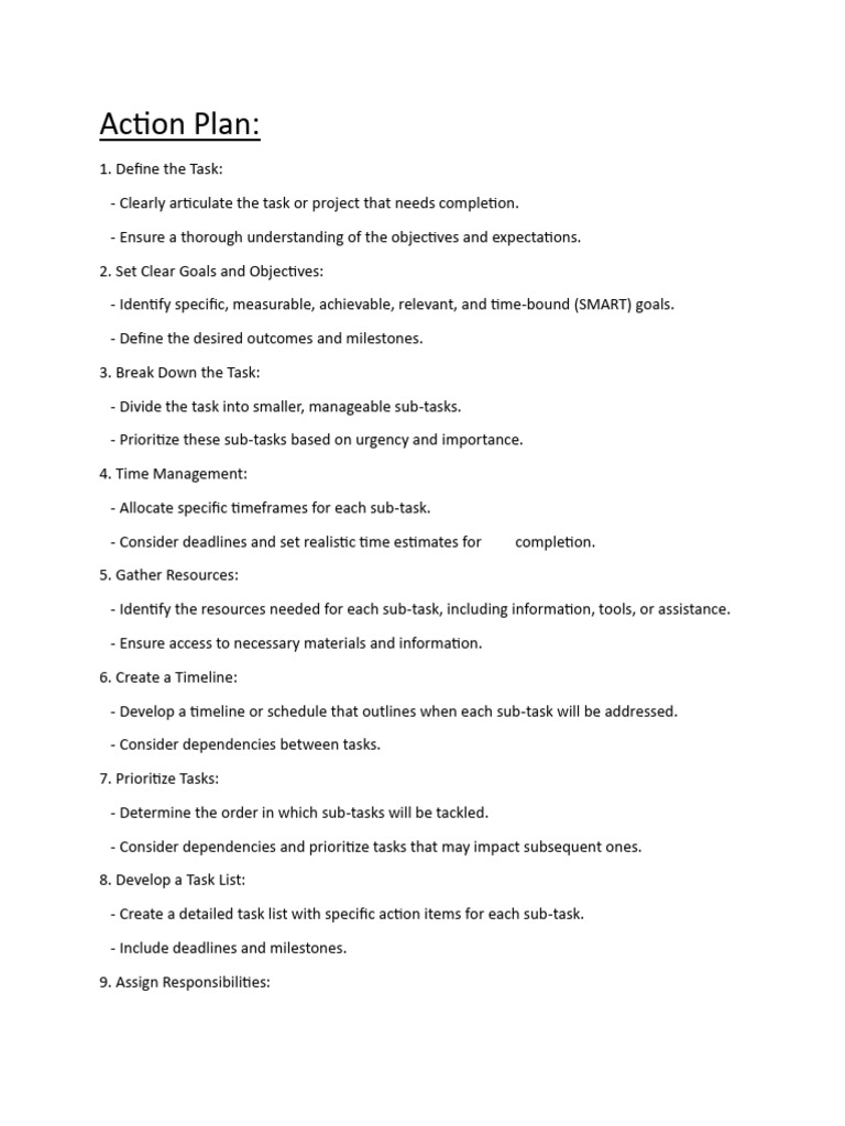 Action Plan | PDF