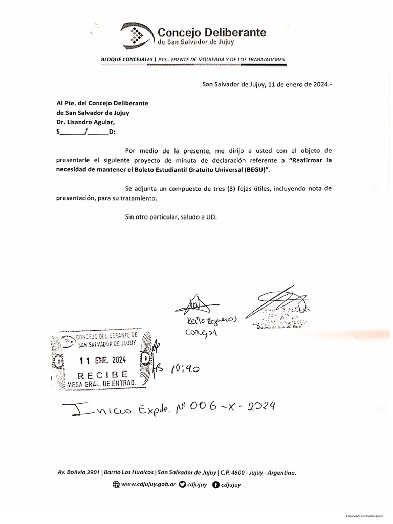 Jujuy - Declaración Begu 2024 | PDF