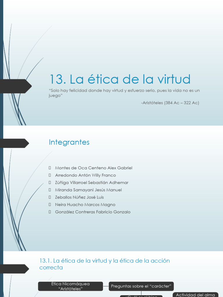 Ética de la Virtud: Virtudes y Moral | PDF | Virtud | Moralidad