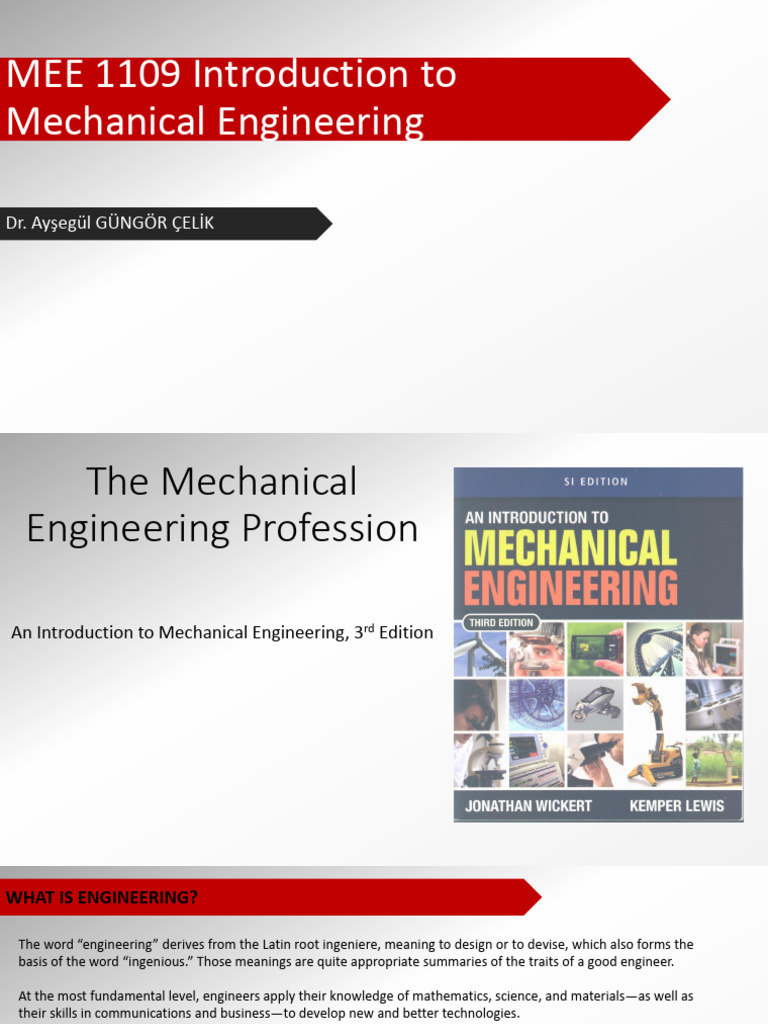 Lecture 1 | PDF | Engineering | Mechanical Engineering