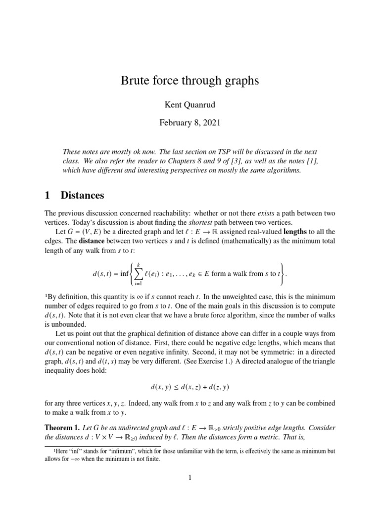 Brute Force Through Graphs | PDF | Computational Complexity Theory | Theoretical Computer Science