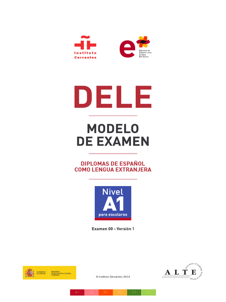 Examen DELE A1 Escolar: Guía Completa | PDF