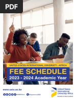 USIU Africa Online Programs Fee Schedule 2024 2025 | PDF | Banks | Fee