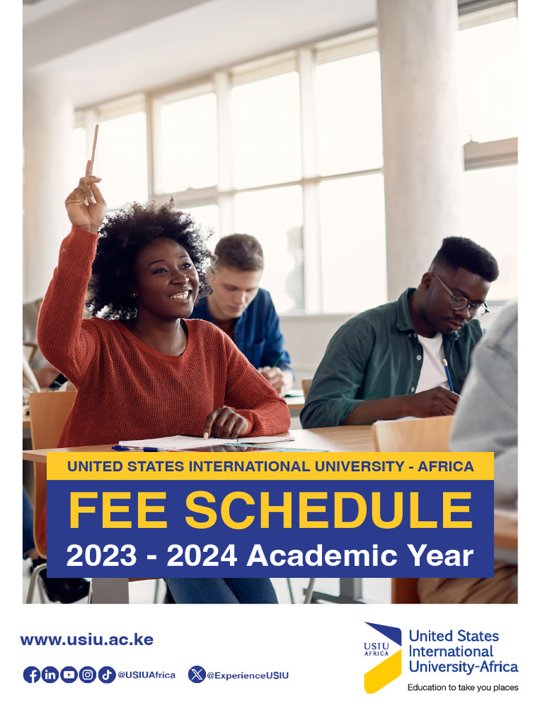 USIU Africa Fee Structure 2023-2024 | PDF | Banks | Fee