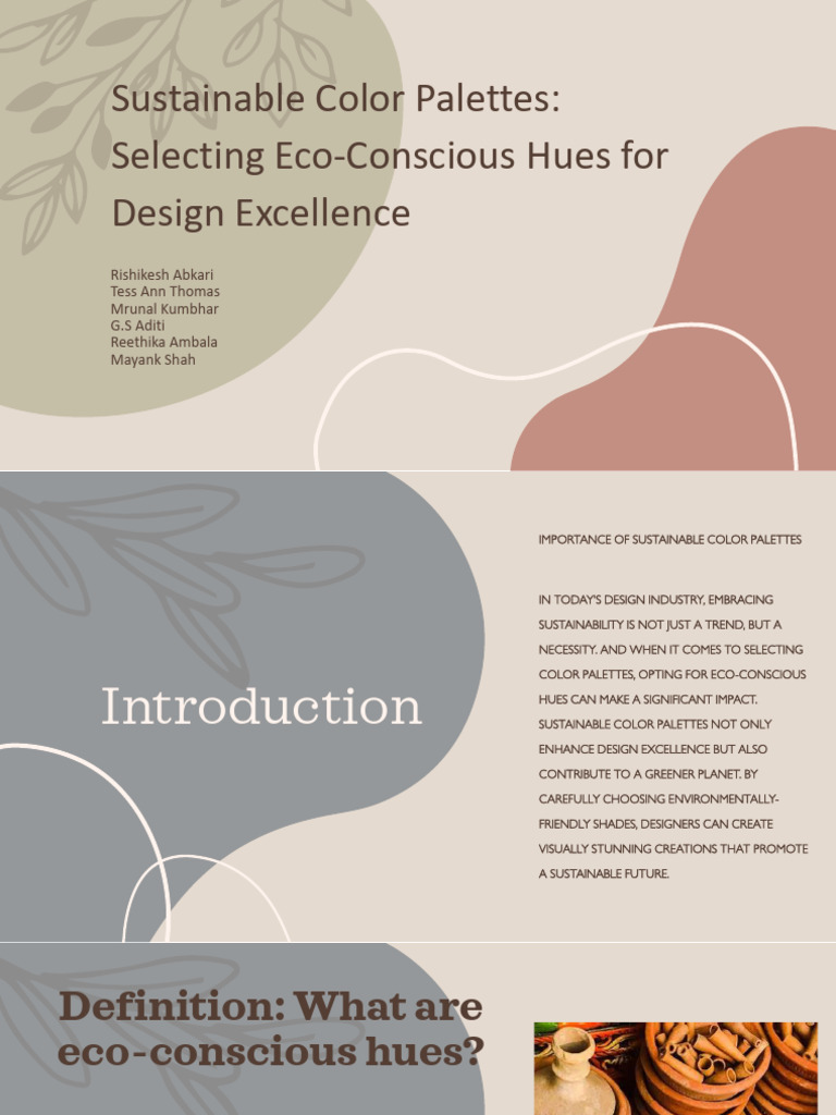 Sustainable Color Palettes | PDF