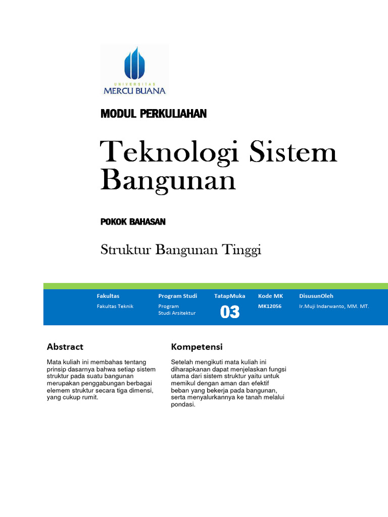 Modul TSB- 03 Struktur Bang Tinggi | PDF