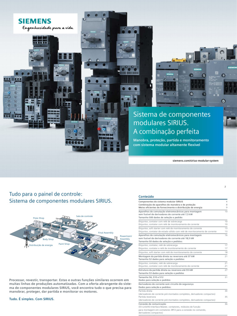 Siemens Catalogo Sistema Modular Sirius 144dpi | PDF | Relé | Fusível ...