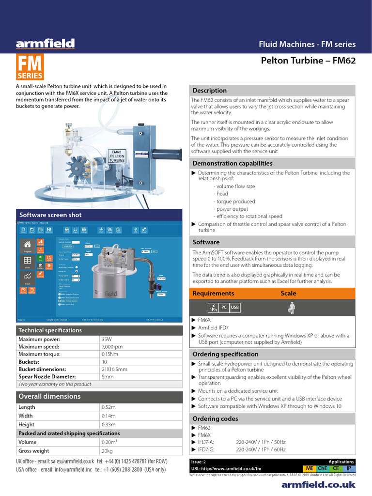 FM62 DataSheet V1a Web | PDF | Turbine | Mechanical Engineering