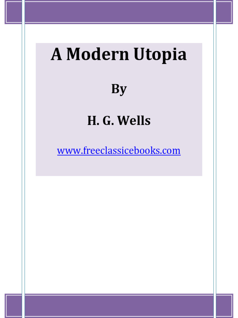 A Modern Utopia - H. G. Wells | PDF | Utopia
