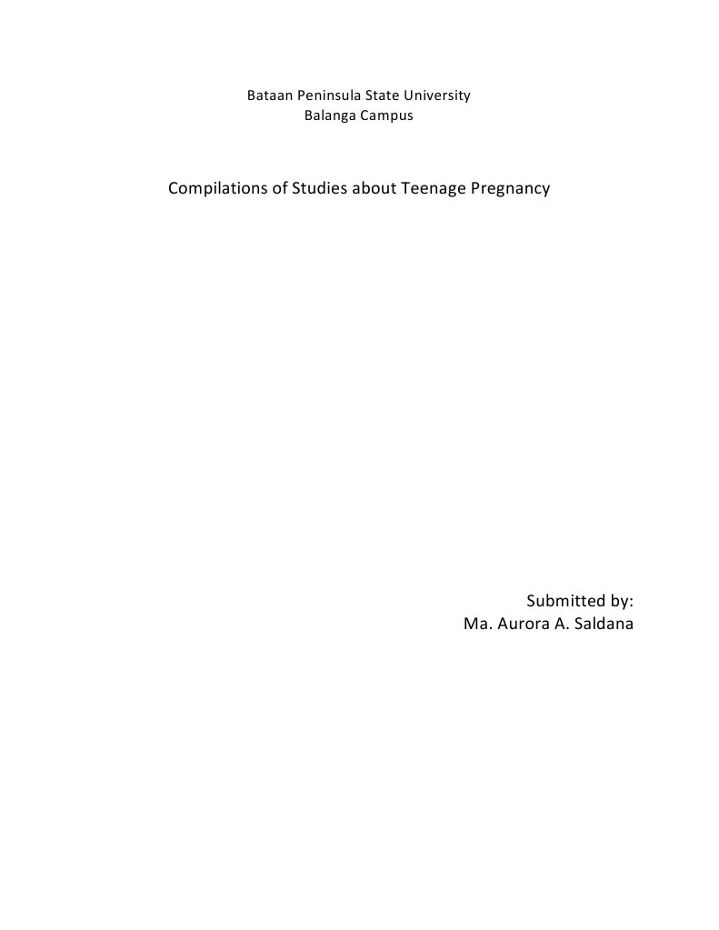 Teenage Pregnancy | PDF | Human Reproduction | Human Sexuality