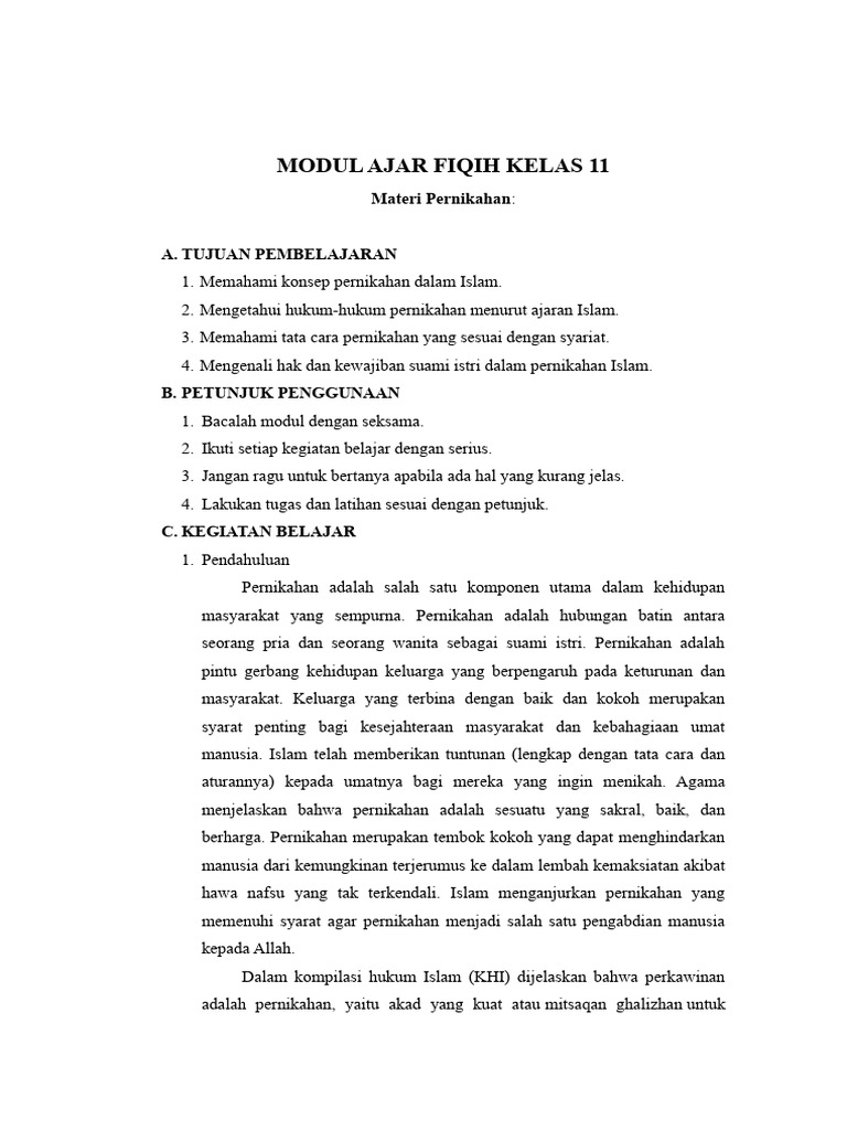 Modul Ajar Fiqih | PDF