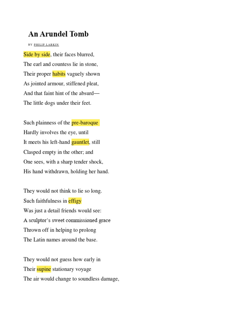 Larkin's Reflections on Time and Love | PDF
