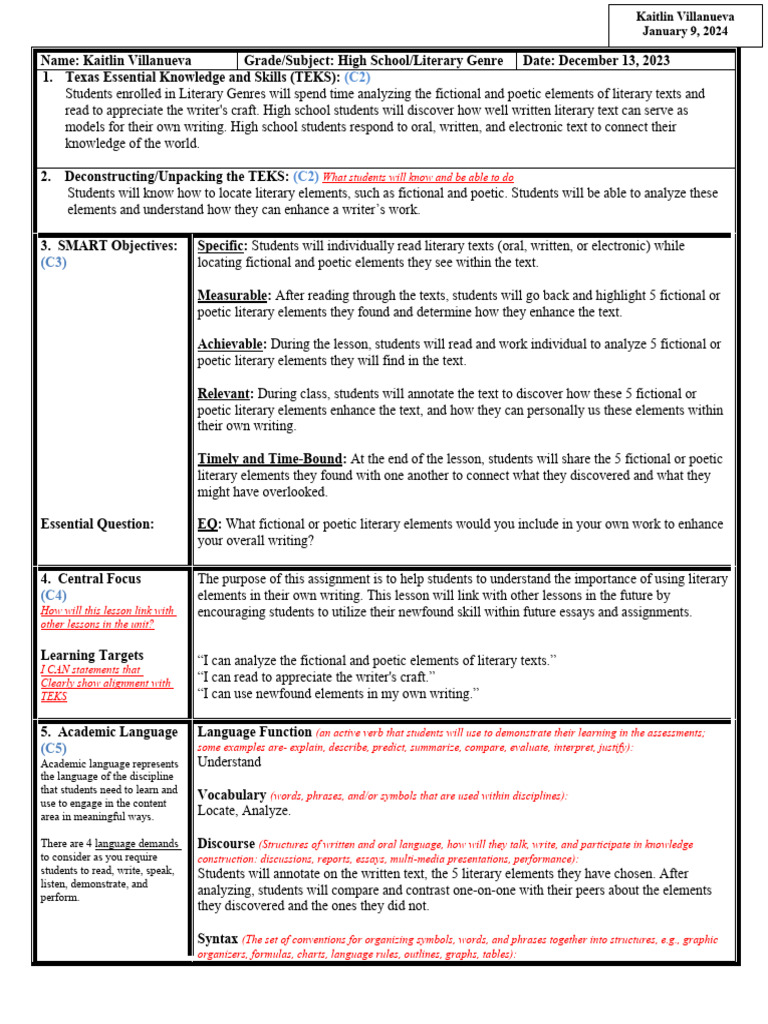 Lesson Plan | PDF | Linguistics | Communication
