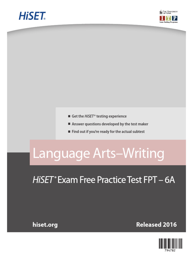 HiSET Writing Fpt6a | Download Free PDF | Mathematics | Science