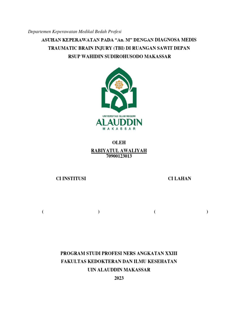 ASKEP Minggu 1 (TBI) | PDF