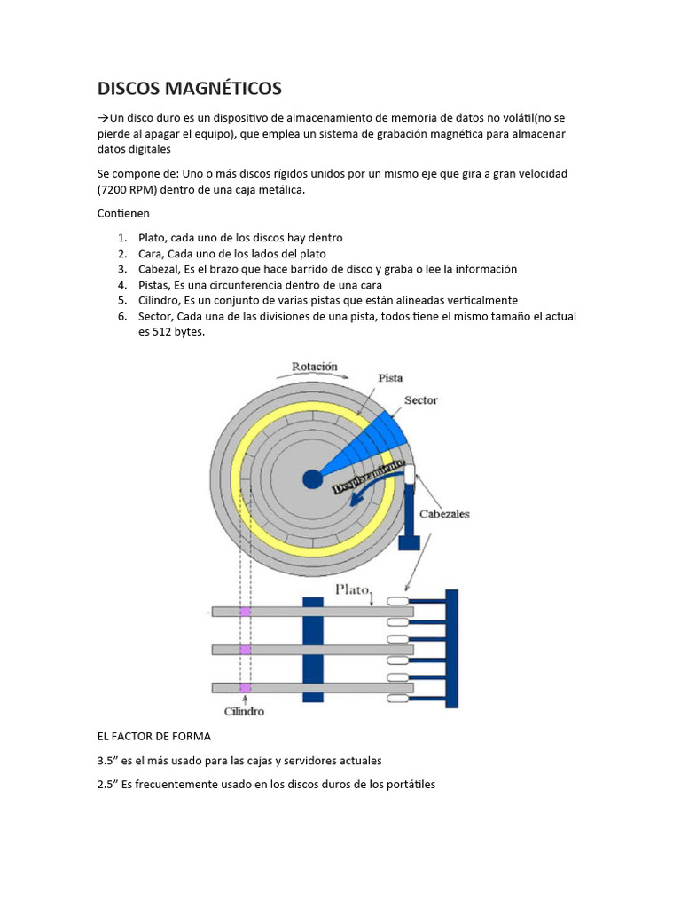 DISCOS MAGNÉTICOS | PDF | Disco duro | Unidad de estado sólido