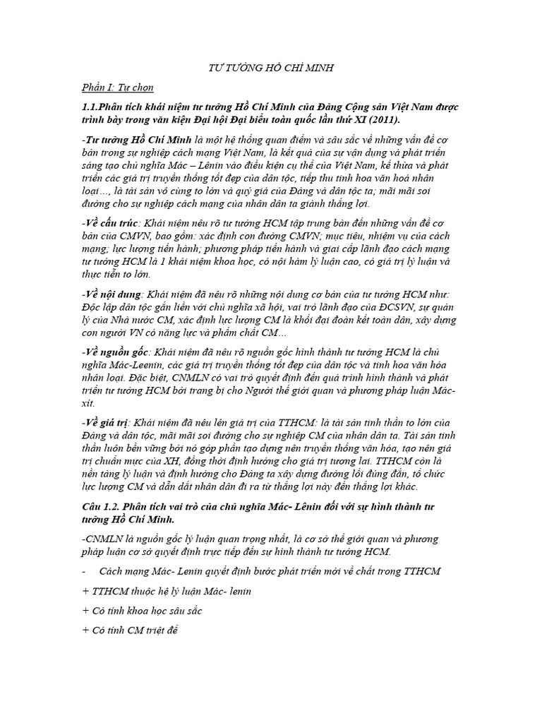 Tư Tư NG H Chí Minh 2022 1 | PDF