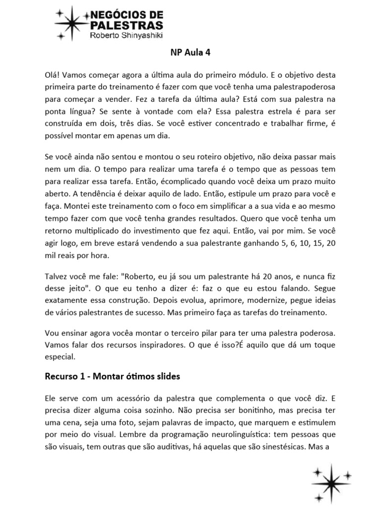 4 - Palestra Poderosa | PDF