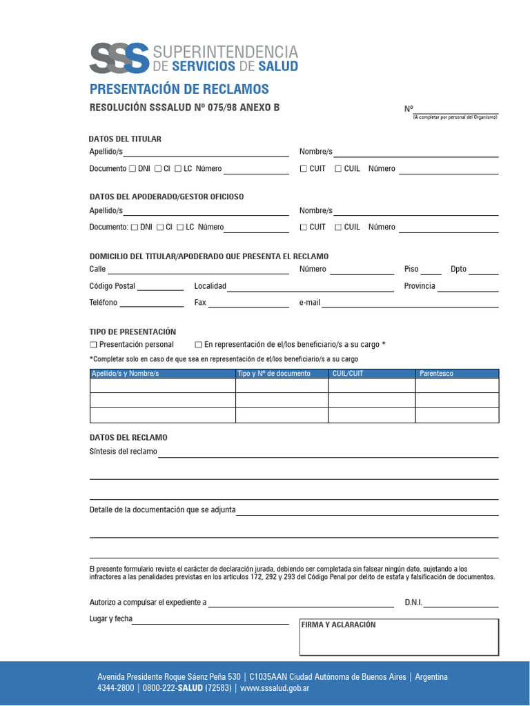 Formulario 075 | PDF | Argentina