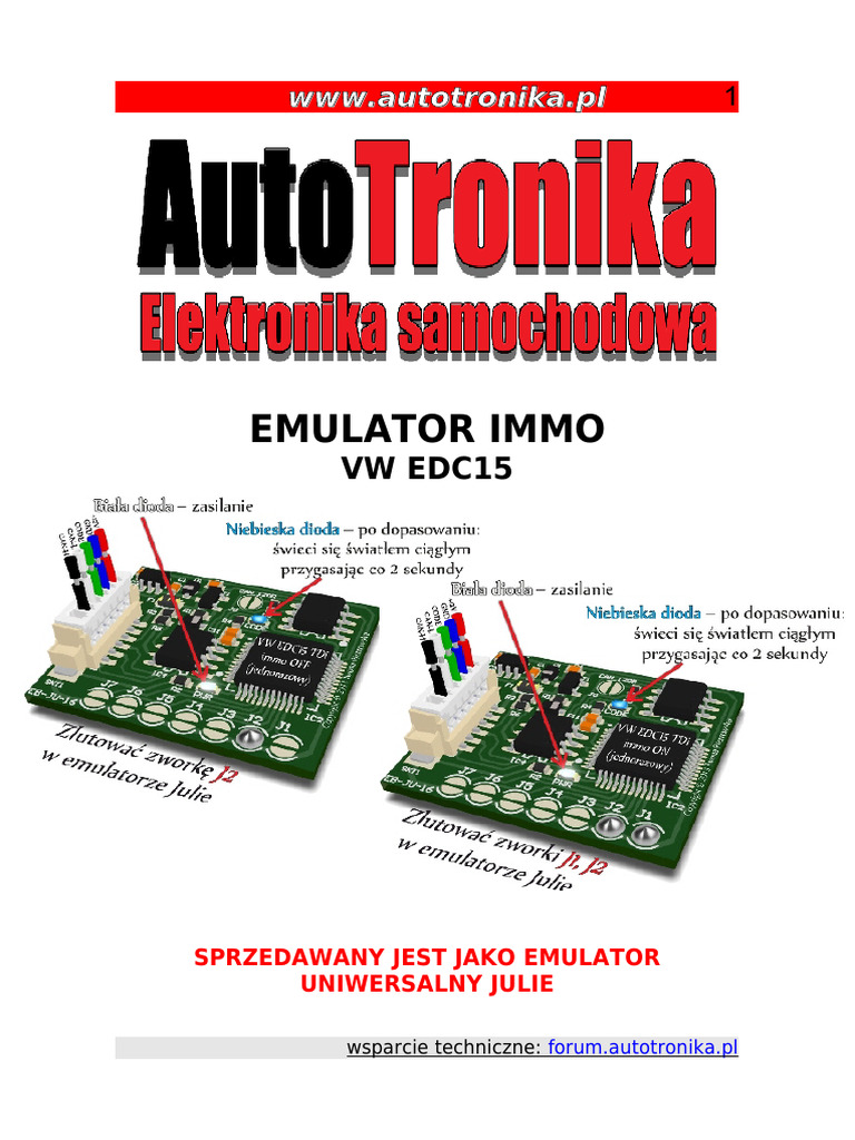 VW EDC15 Immo OFF - ON (Jednorazowy) PL | PDF