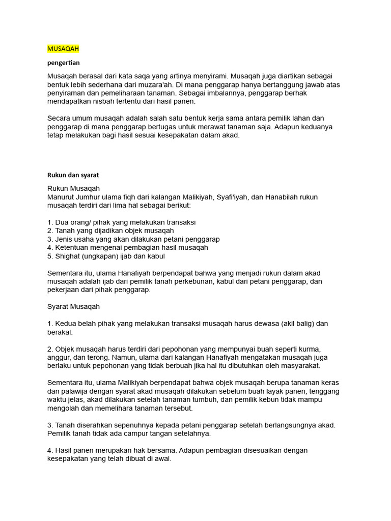 MUSAQAH | PDF | Hukum | Teknologi & Rekayasa