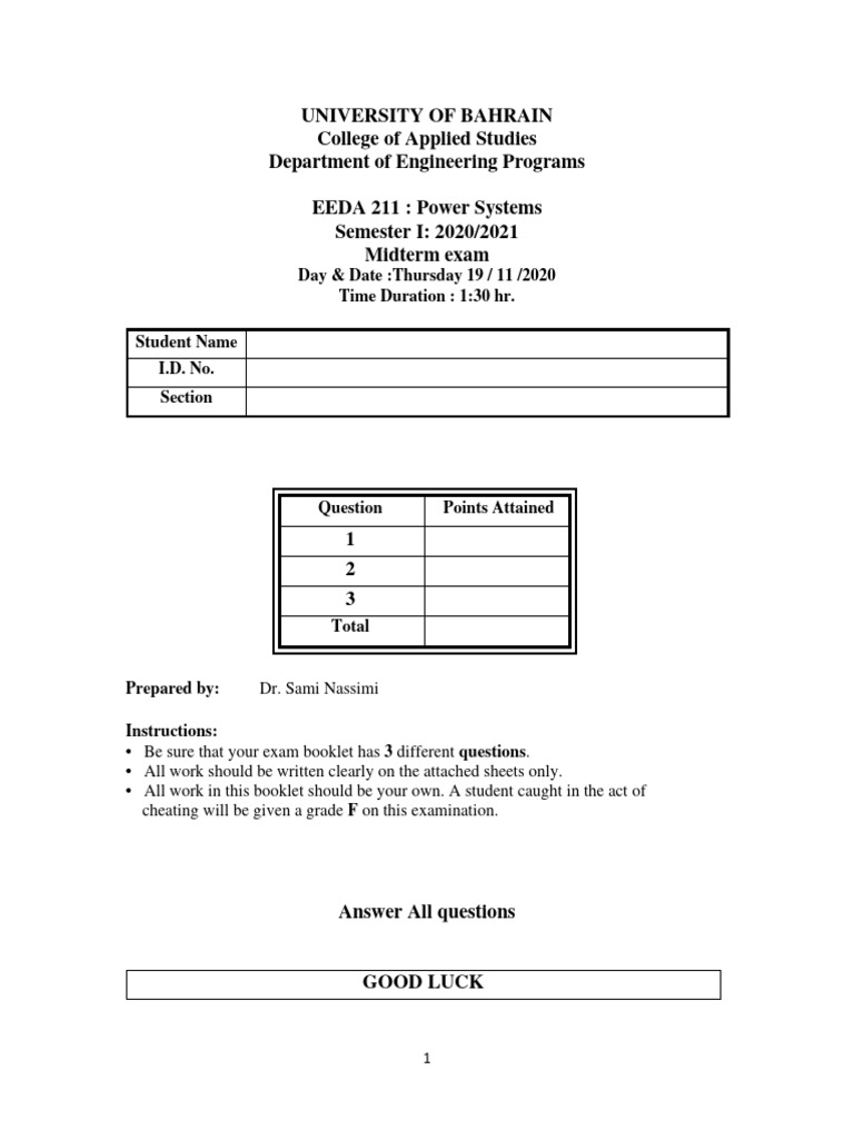 EEDA211-Midterm 2020I2021 | PDF | Electrical Engineering | Electronics
