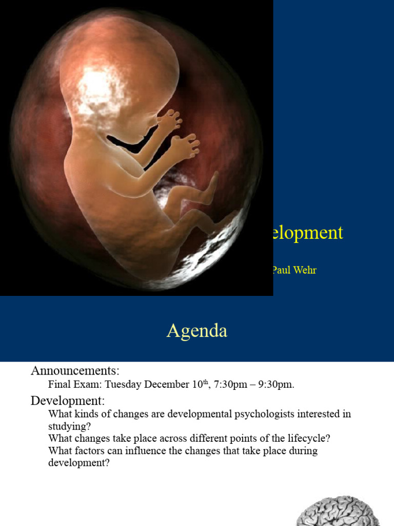 Topic5 DevelopmentStudents | PDF | Prenatal Development | Attachment Theory