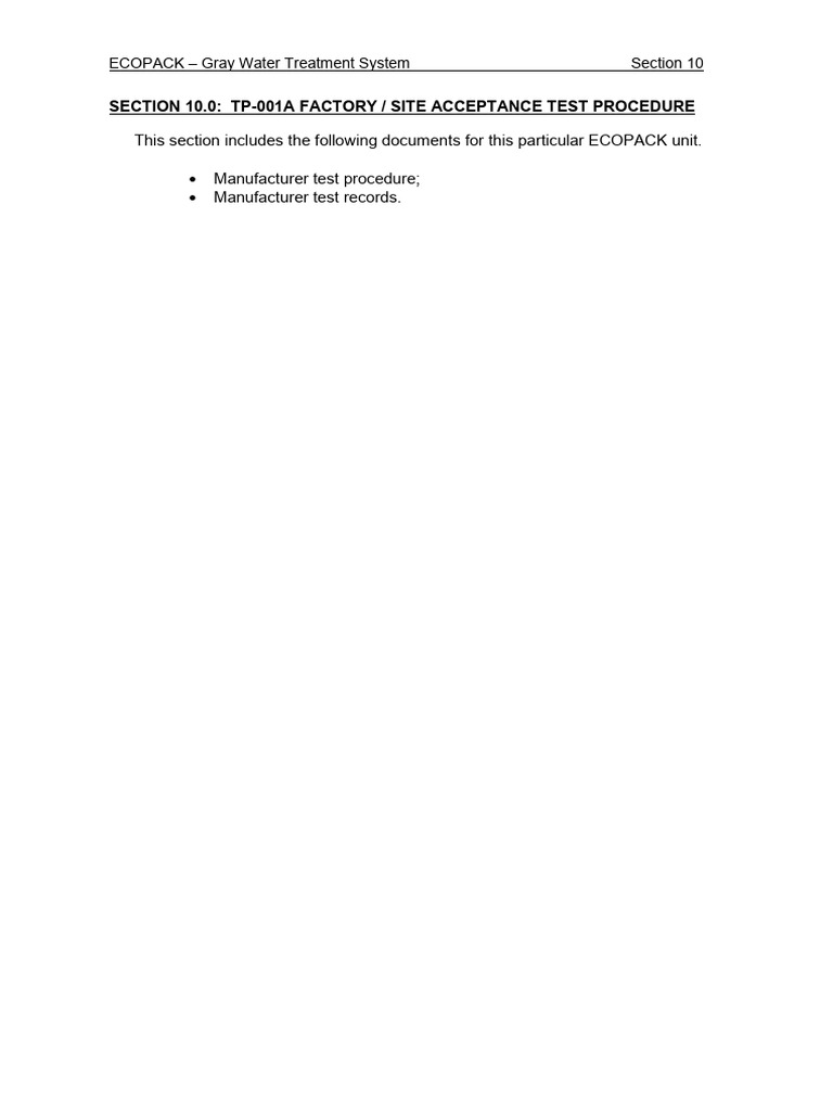 ECOPACK Section 10.0 - Rev.1 | PDF | Calibration | Electrical Engineering