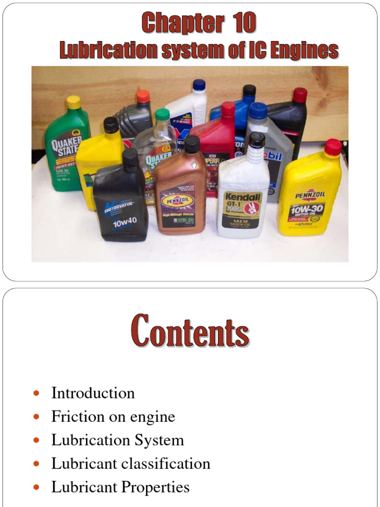 Engine Friction and Lubrication Systems | PDF | Internal Combustion ...