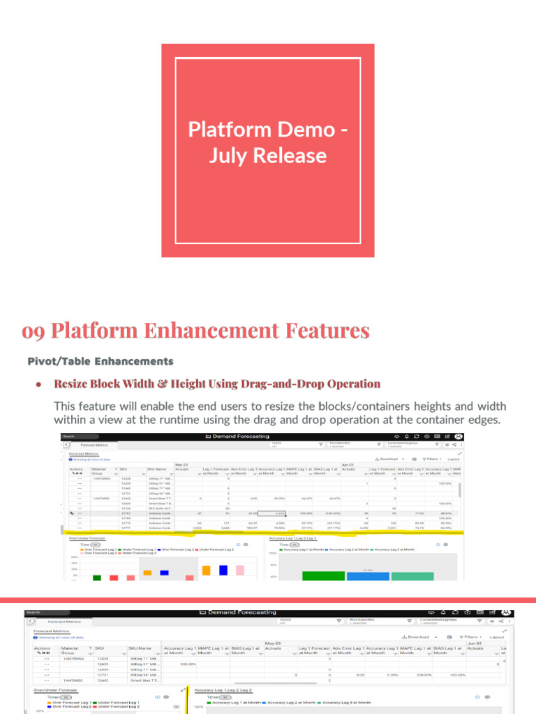 Platform Demo - July Release | PDF | Cloud Computing | Forecasting