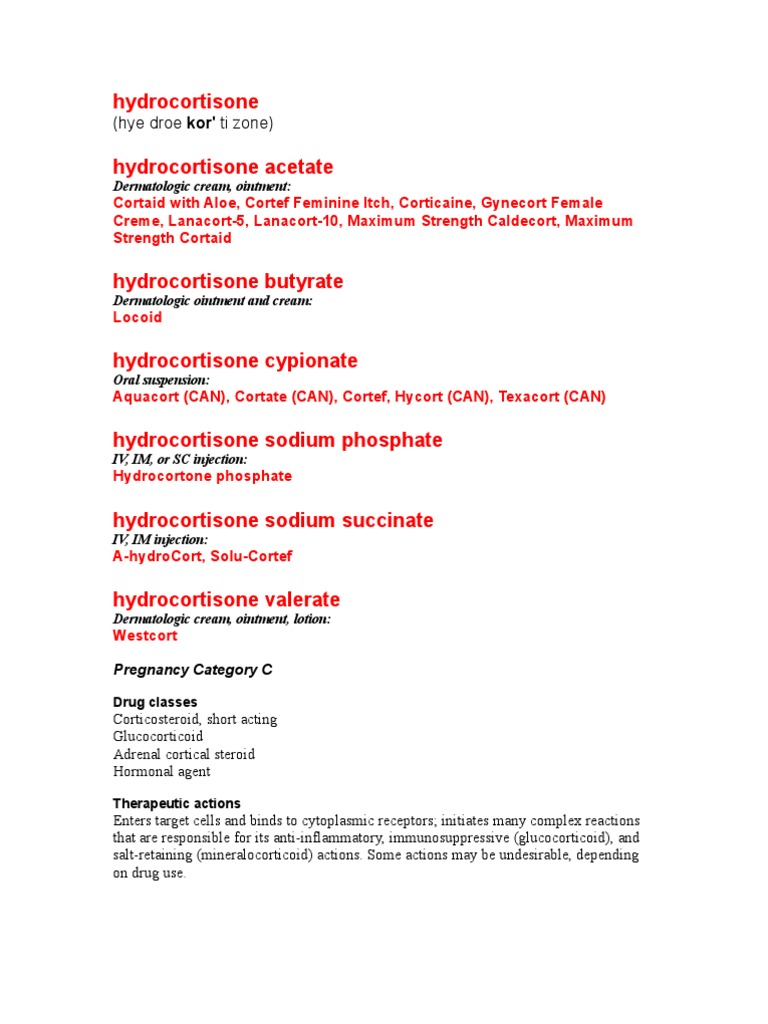 Hydro Cortisone | Download Free PDF | Dose (Biochemistry) | Chemistry
