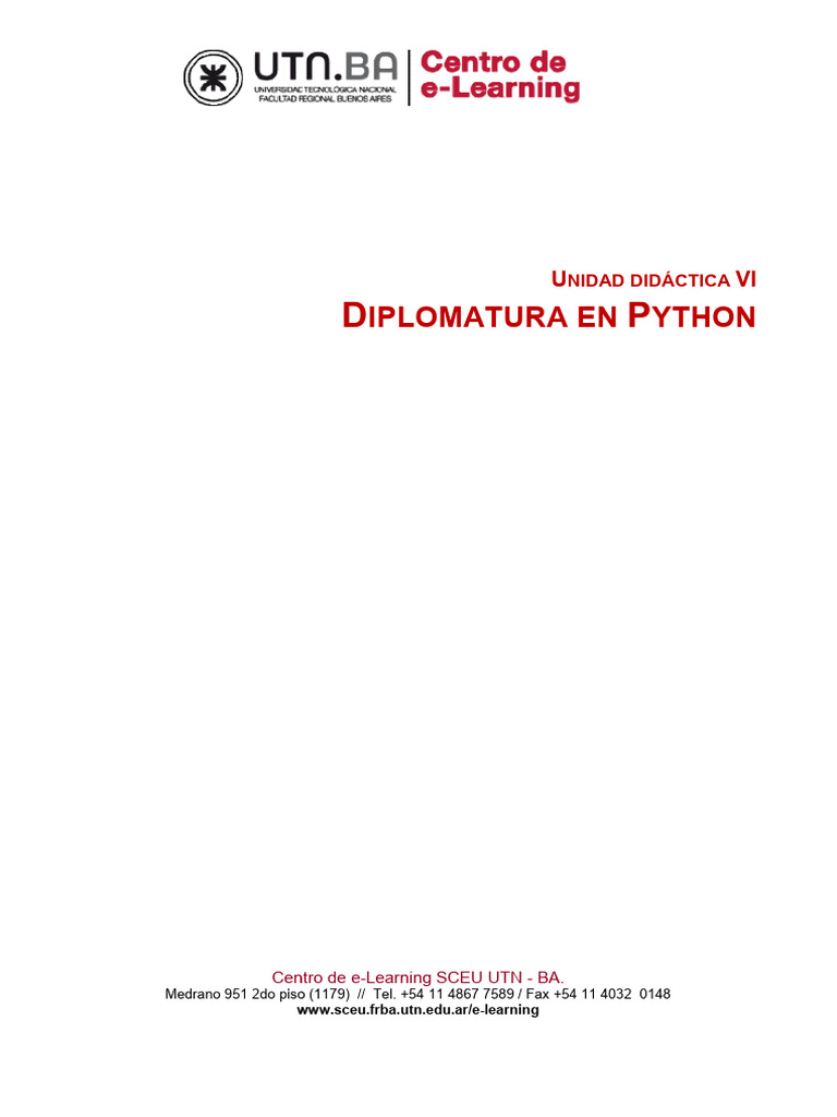 Unidad 6 Python Avanzado | PDF