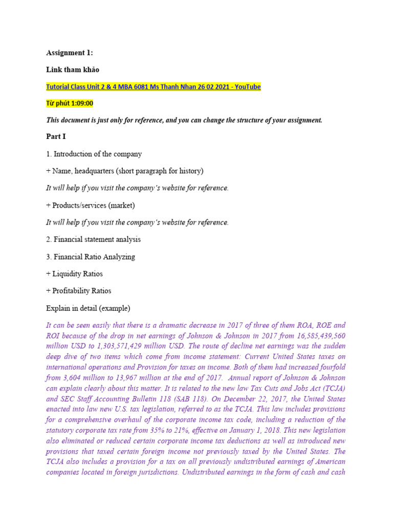 Assignment 1 Outline And Guideline Update Pdf Bonds Finance Taxes