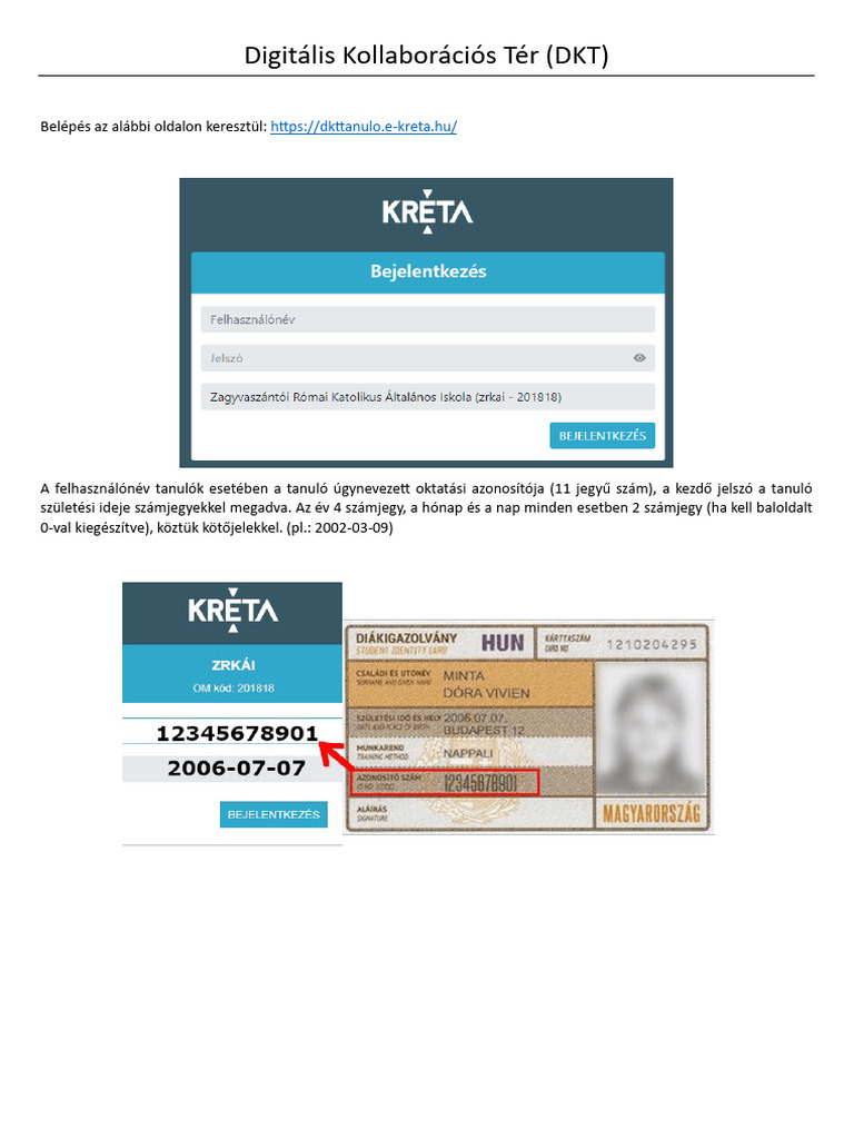 DKT Hasznalata - Zrkai#334510#tanulo#33432322#174010252 | PDF