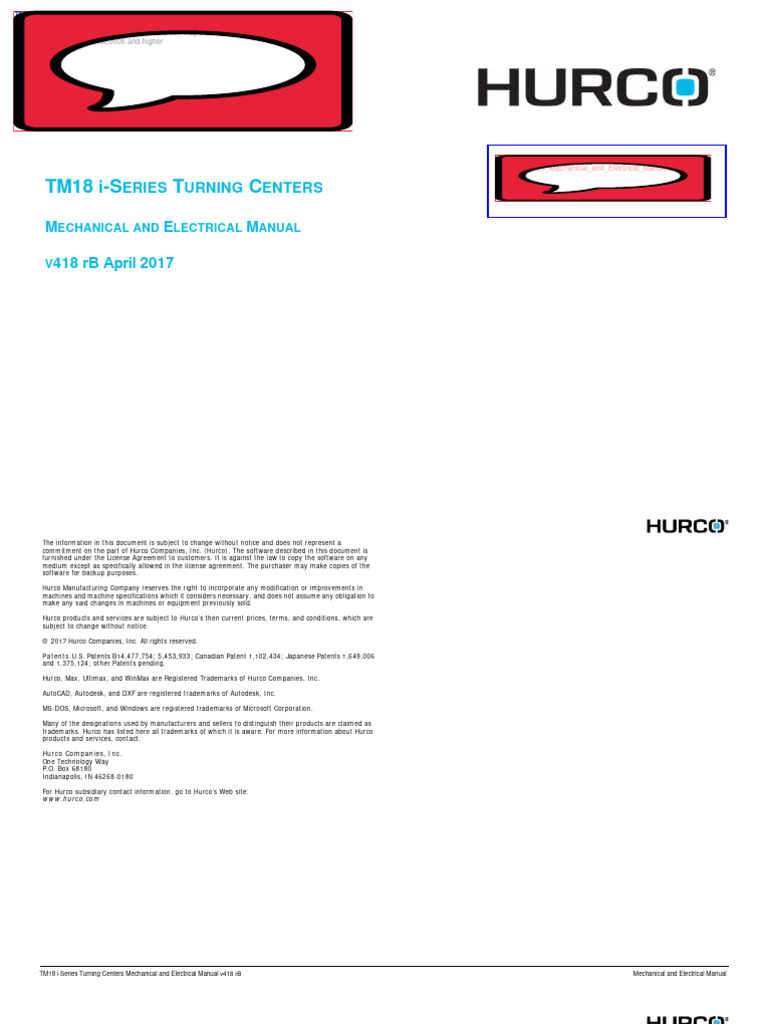 Tm18i Mechanical And Electrical Manual V418 Rb Pdf