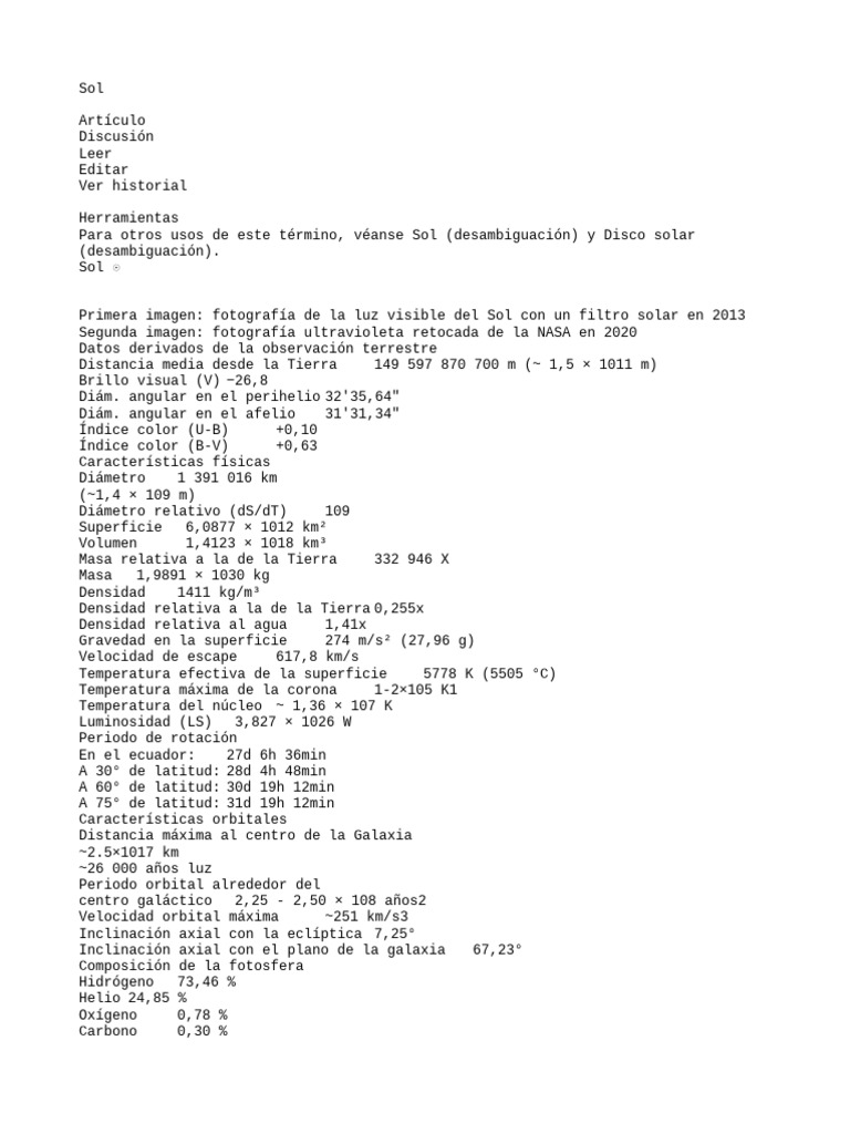 Sol | PDF | Dom | Estrellas