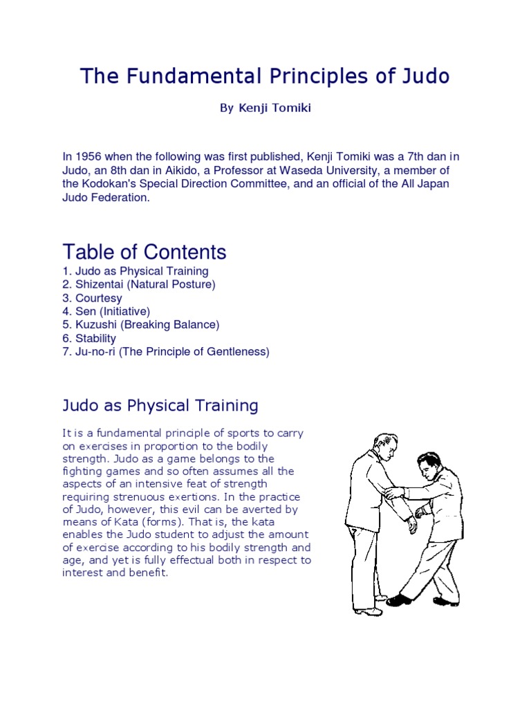 The Fundamental Principles of Judo - Kenji Tomiki | PDF | Judo | Aikido