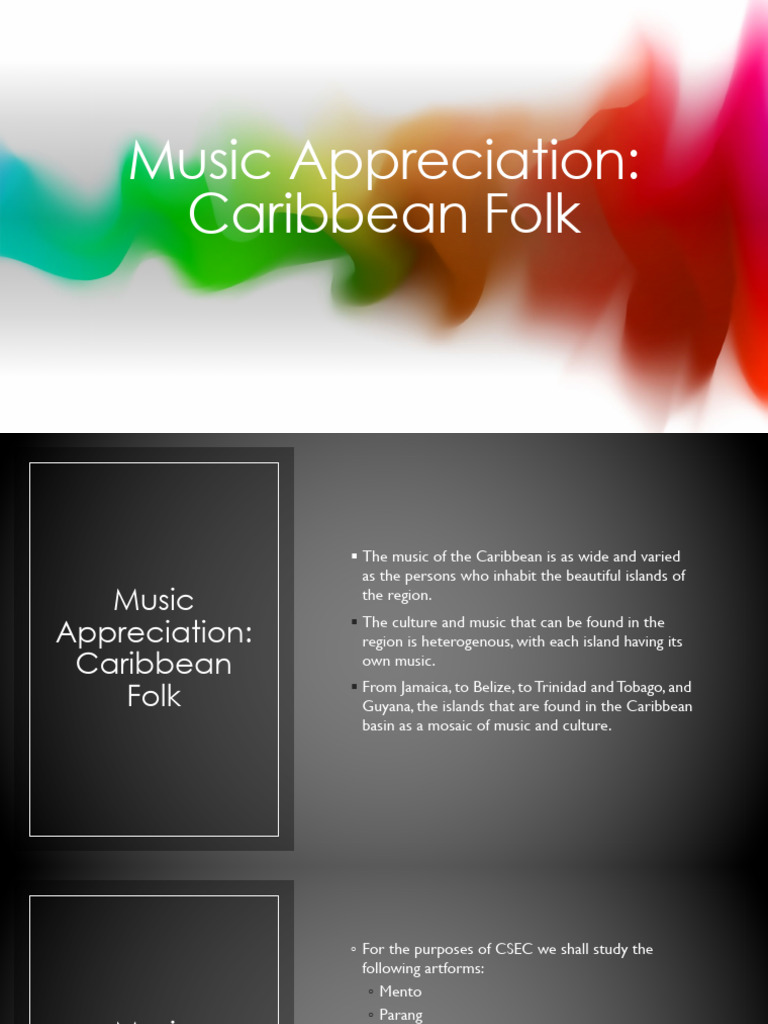 Music Appreciation - Caribbean Folk Form 4 | PDF | Caribbean | Folk Music