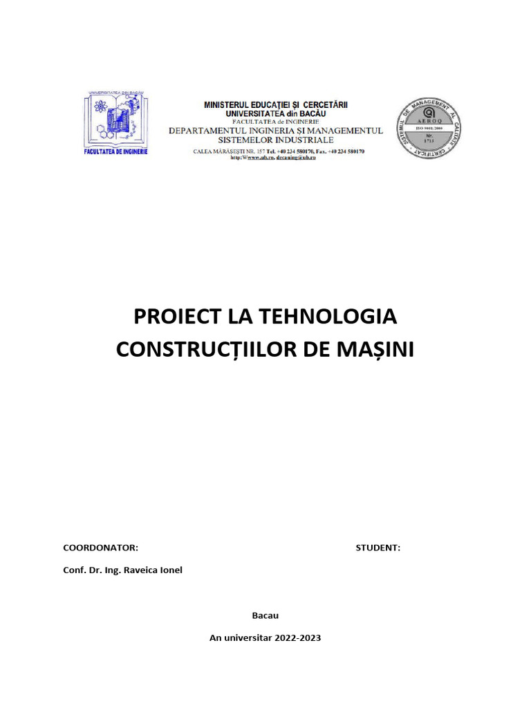 Proiect Tcm | PDF