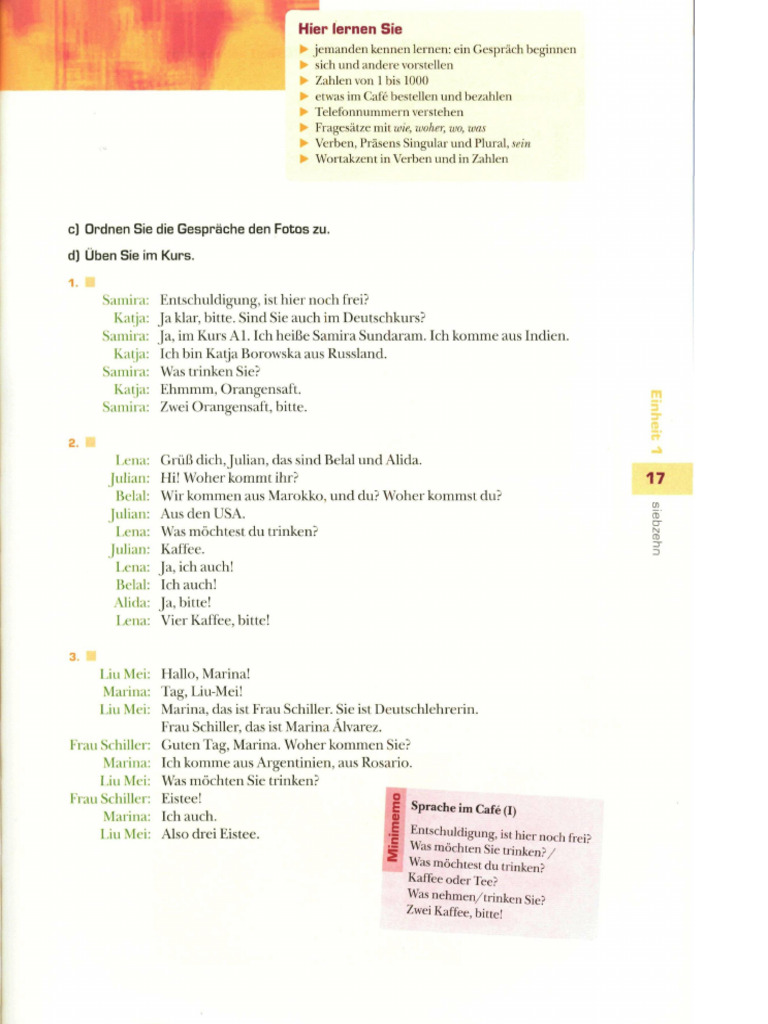 Studio D A1 Kurs - Und Uebungsbuch-19-21 | PDF