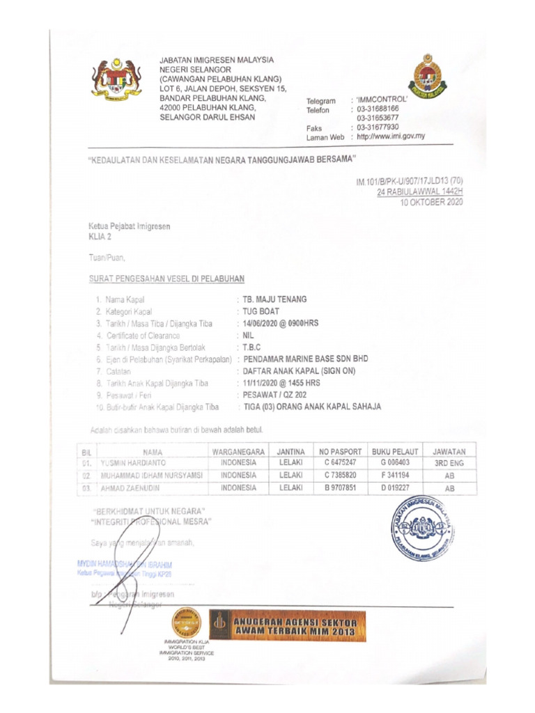 Jabatan Imigresen Malaysia | PDF