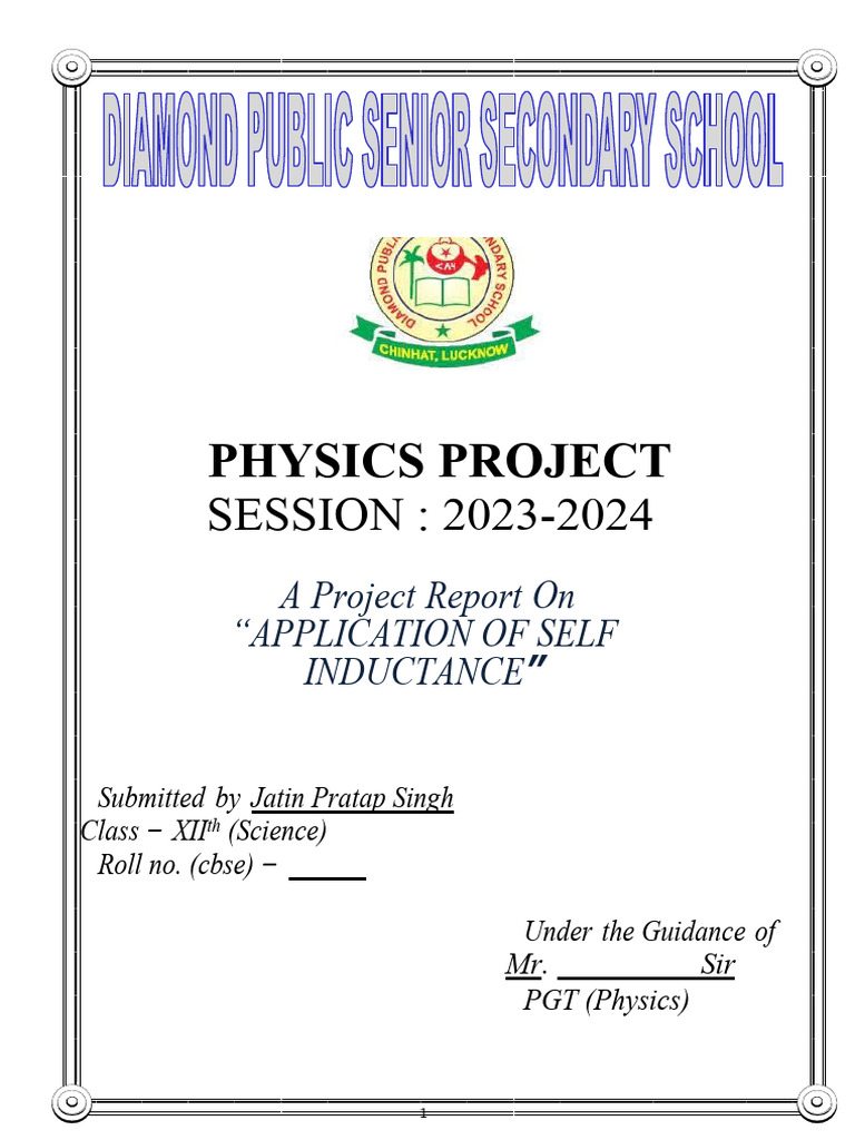 Application of Self-Inductance Project | PDF | Inductor ...