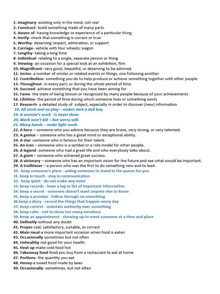 Vocabulary Unit2 8th Fom | PDF