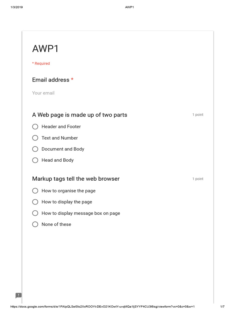 AWP1 | PDF | Networking | Internet & Web