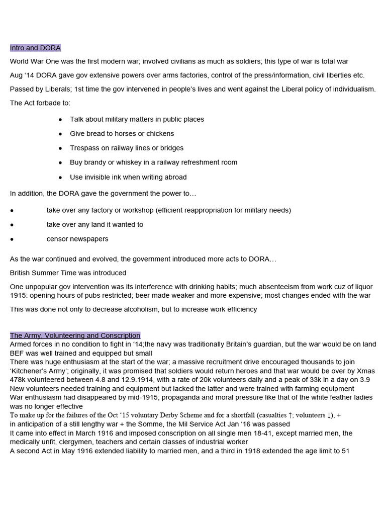 1914-1918 Social and Economic Impact of WW1 | PDF | David Lloyd George ...