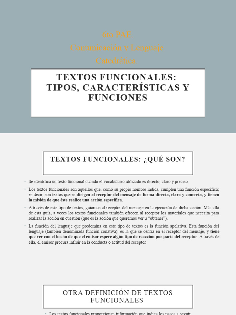 Textos funcionales | PDF