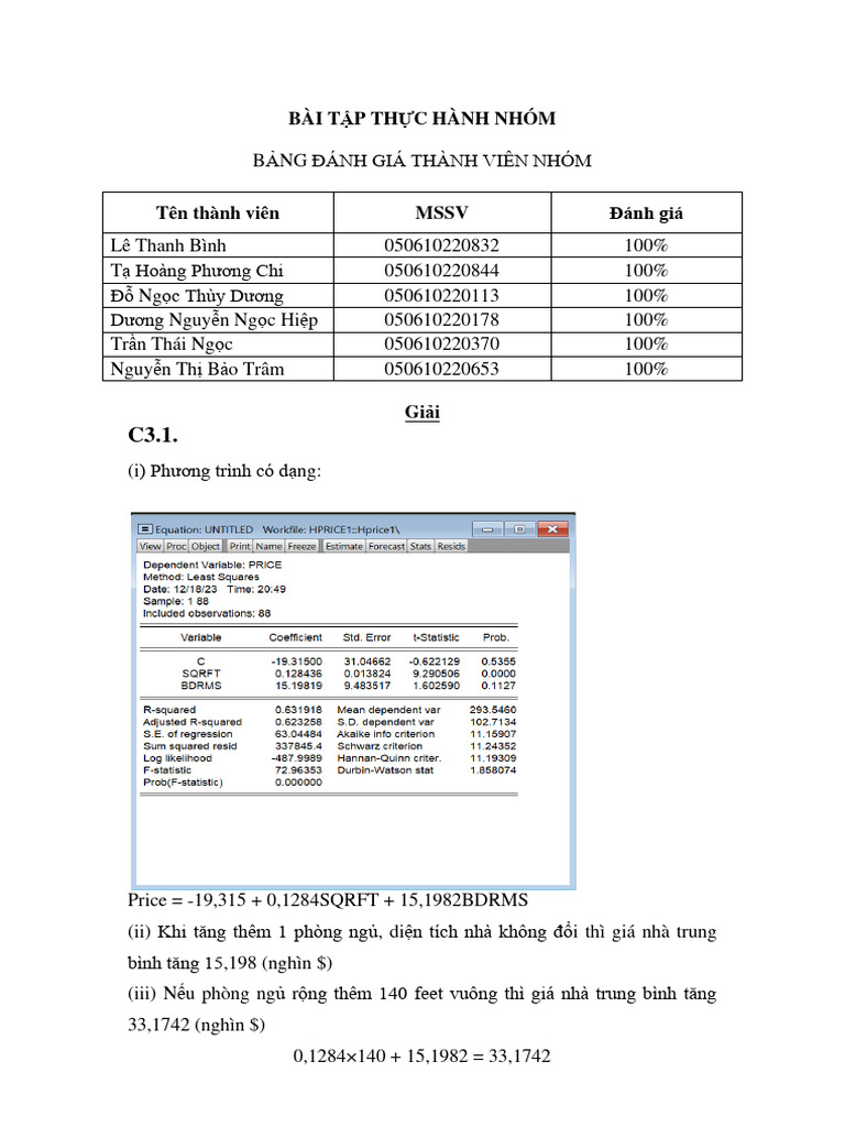 BT thực hành nhóm - KTL | PDF