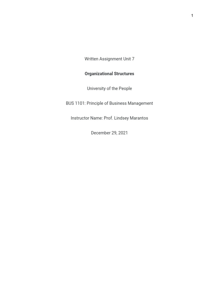 Organizational Structures | PDF